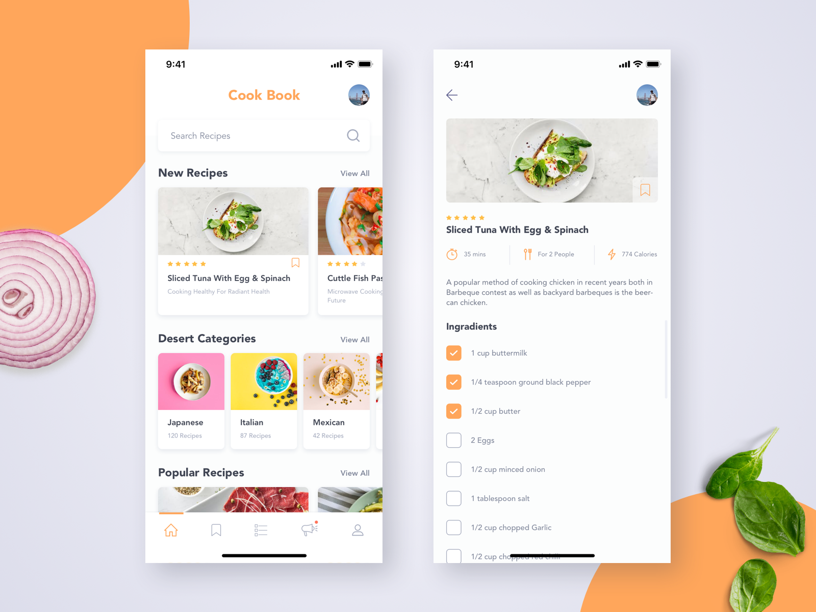 Daily UI Challenge #040 - Recipe by 🌀Udara🌀 on Dribbble