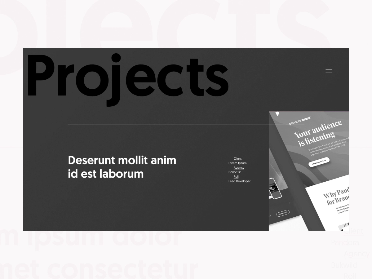 Portfolio Project Section - Concept by Nick Barry on Dribbble