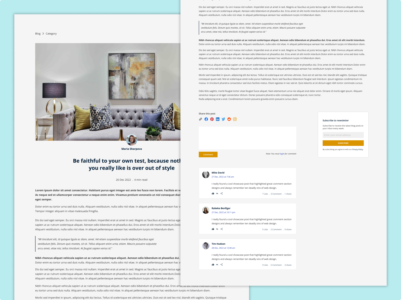 Website Single Blog by Moshahed Somrat on Dribbble