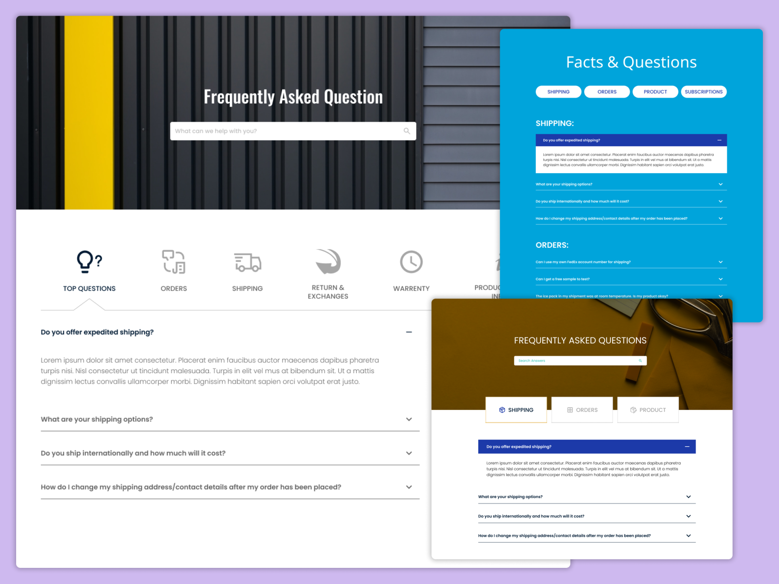 FAQ Design by Moshahed Somrat on Dribbble