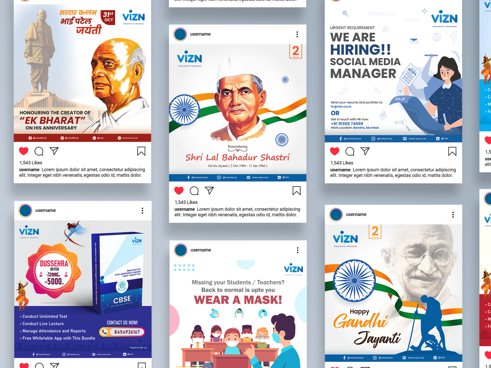 Social Media Posts for Branding by Anshu Gupta on Dribbble