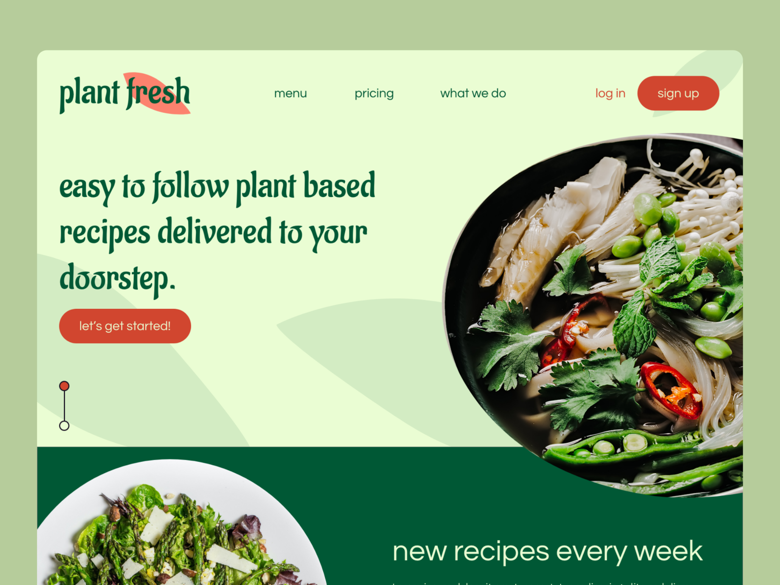 Plant Fresh Landing Page UI by Davion "Shaun" Bradley on Dribbble