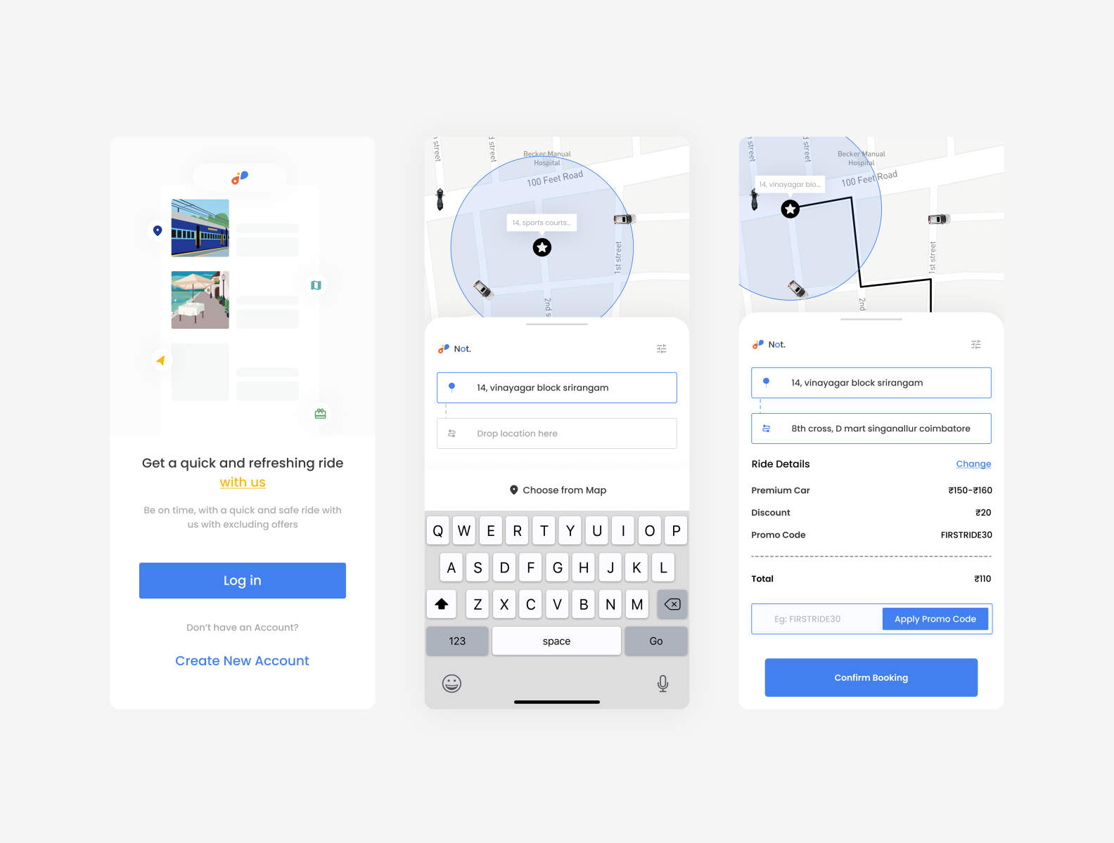 NOT || Travel made easy by Karthik L on Dribbble