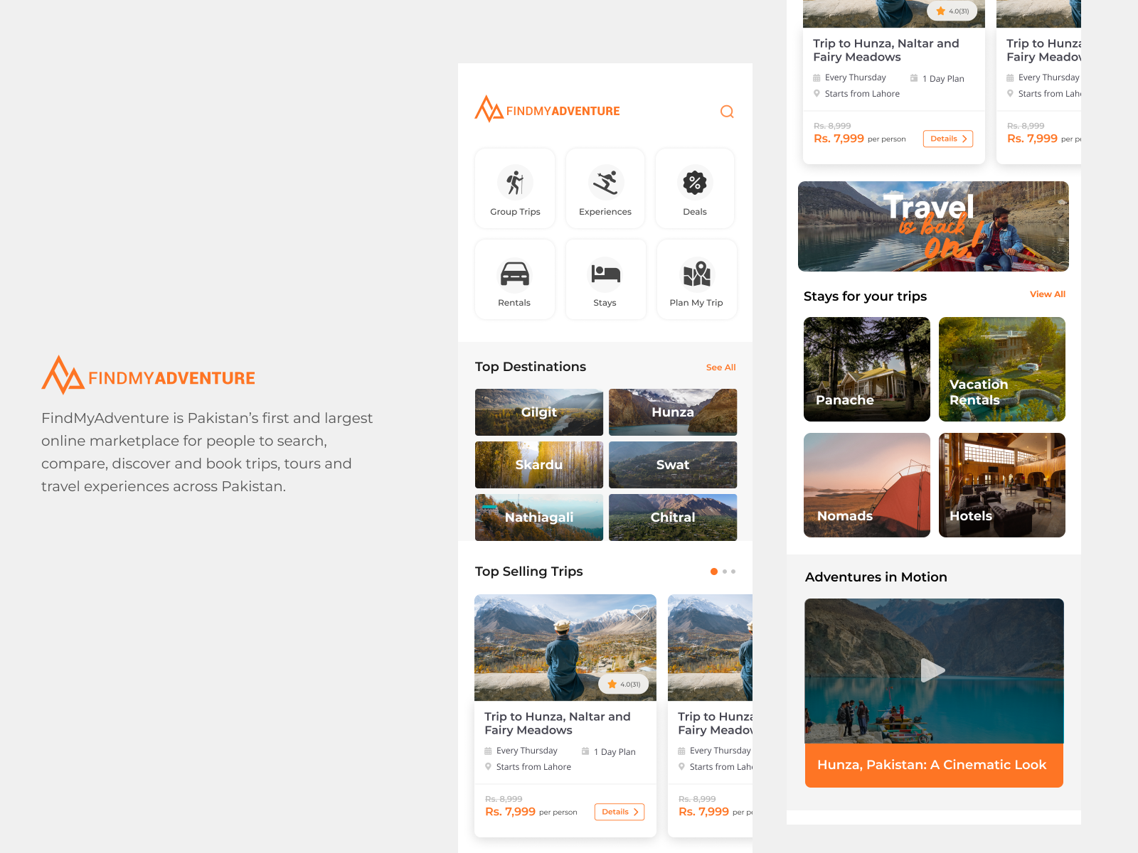FindMyAdventure - Mobile view design by Muhammad Zakir on Dribbble