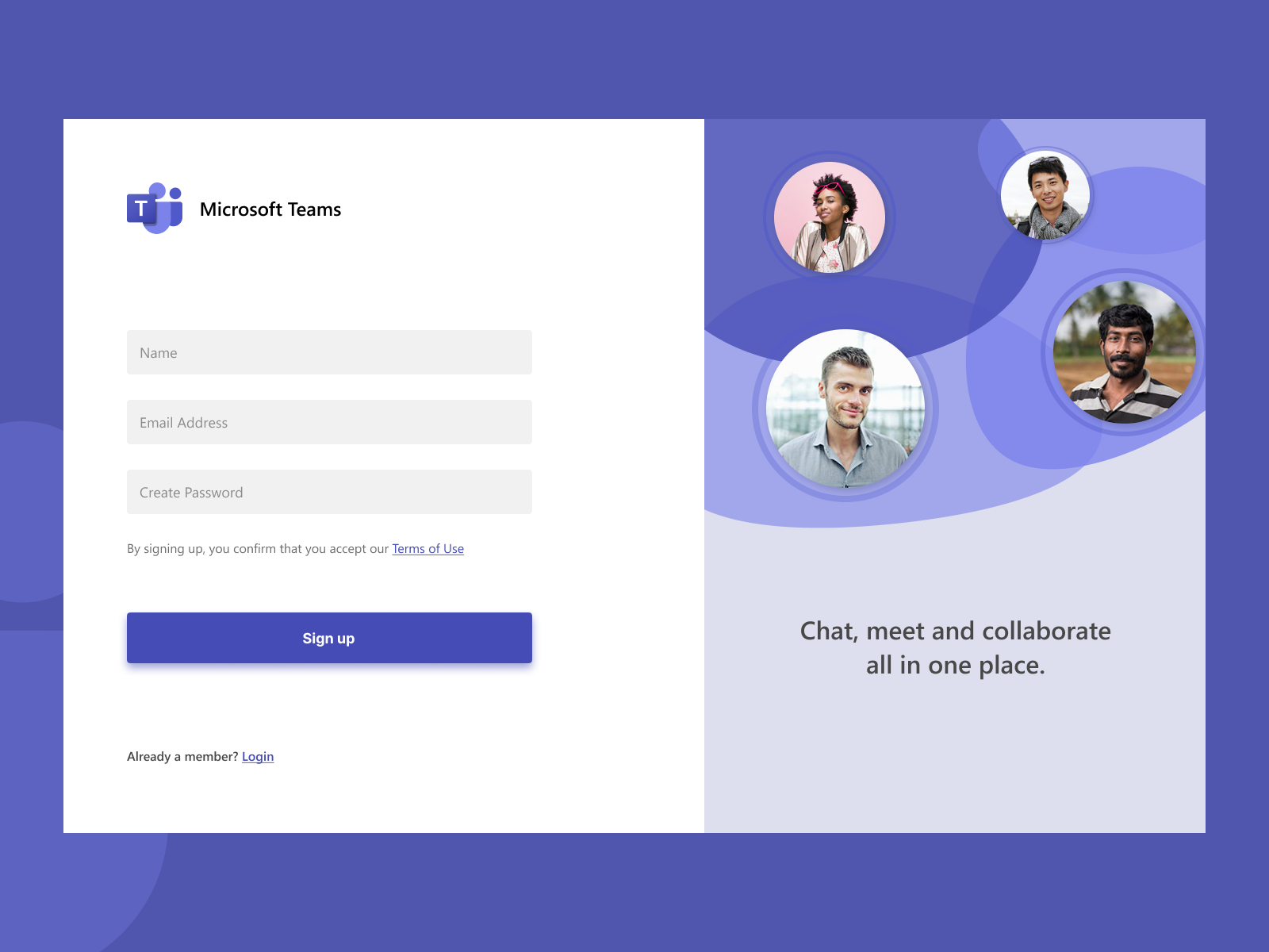 Design a sign up screen for a website by Siddharth Oswal on Dribbble
