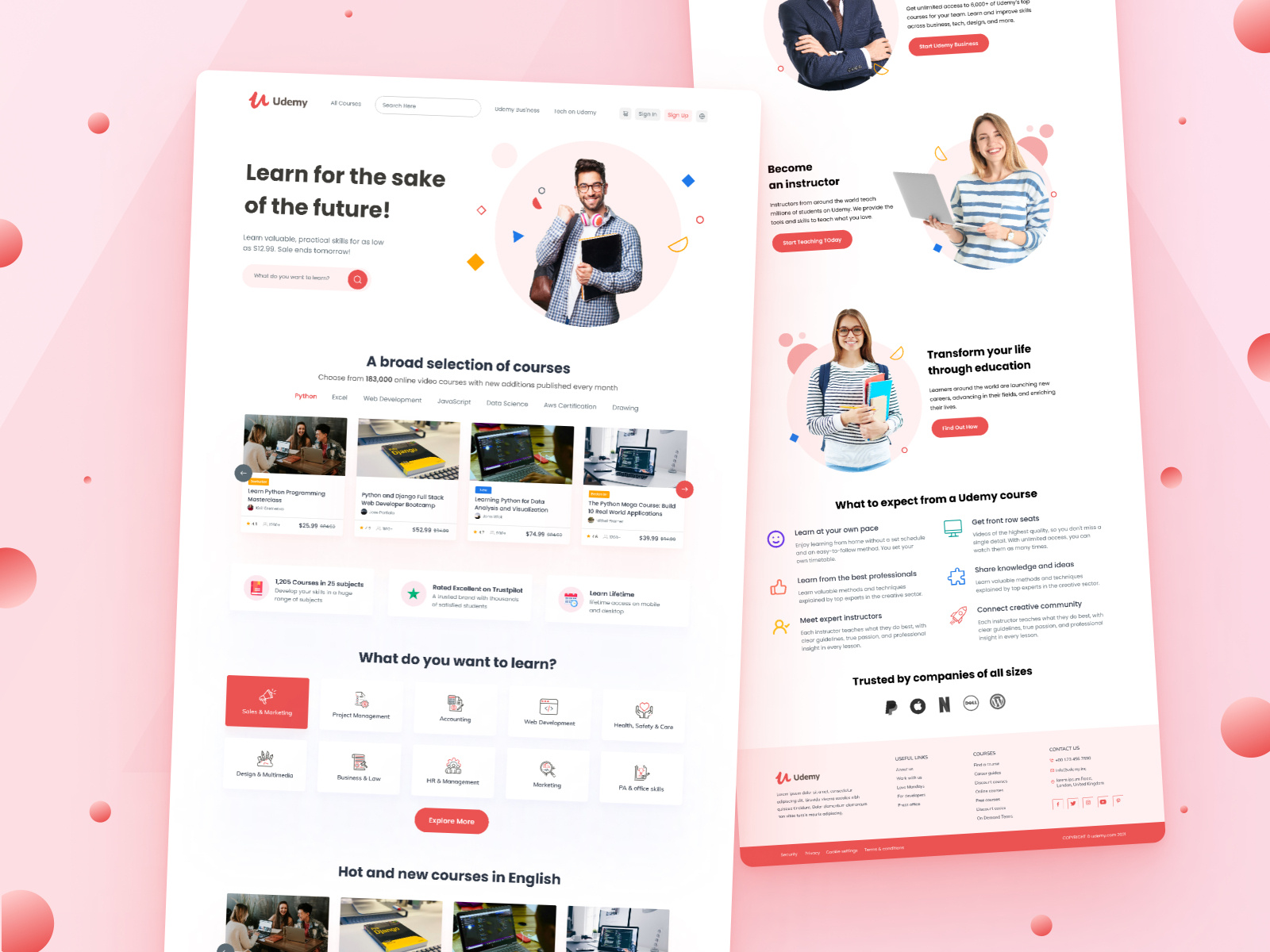 Udemy Homepage Redesign by Habibur Rahman on Dribbble
