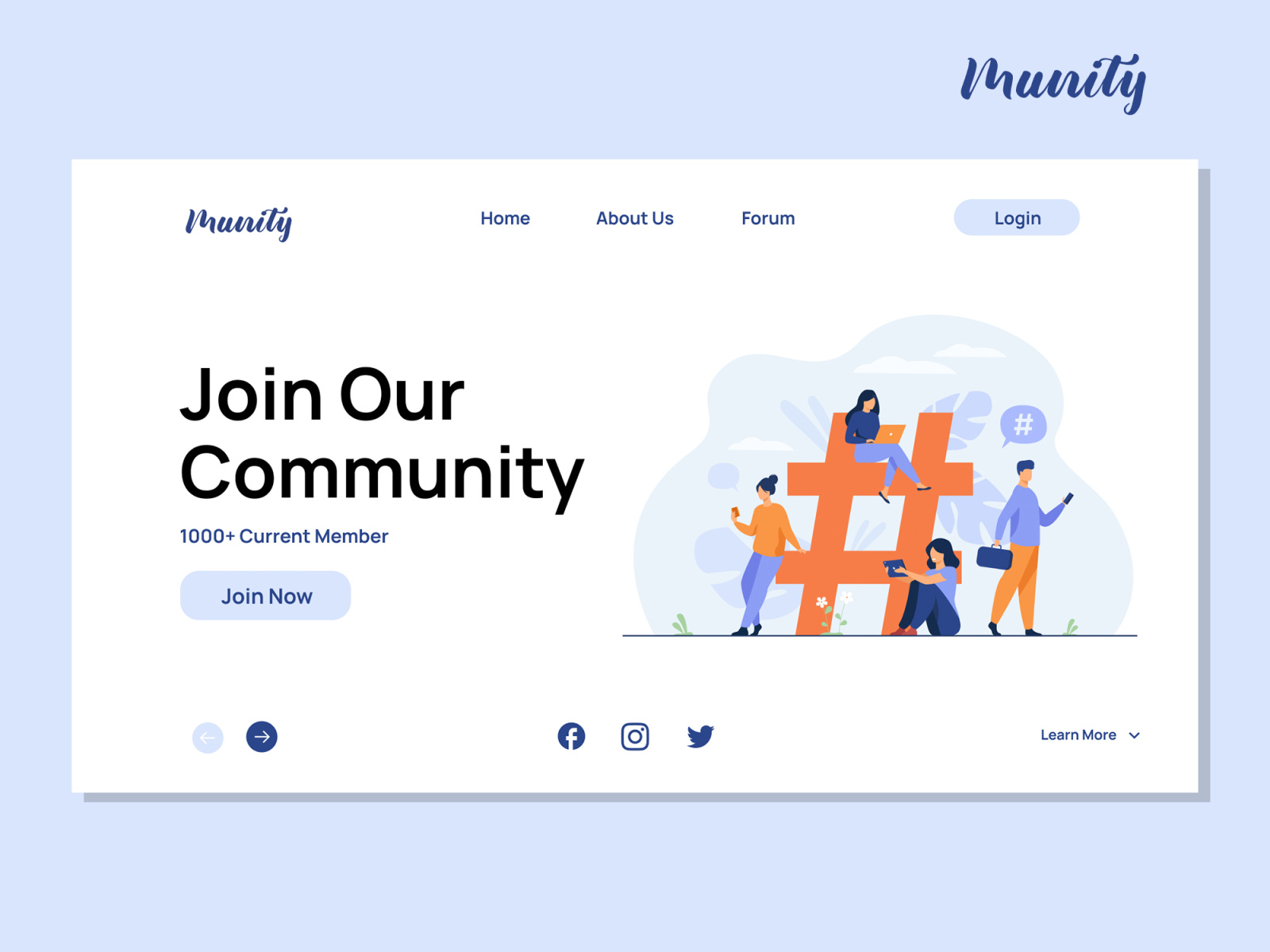 Munity Website Design by Andy Fransisko on Dribbble