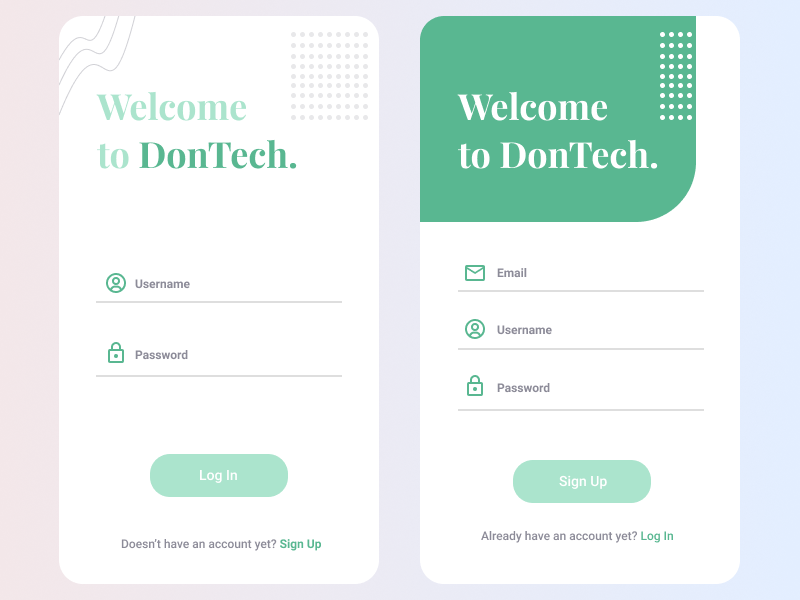 Login View DonTech. by Doni Ramadhan on Dribbble