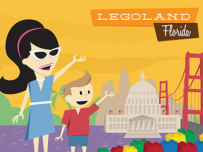 Legoland Florida Postcard by Rhett Withey on Dribbble