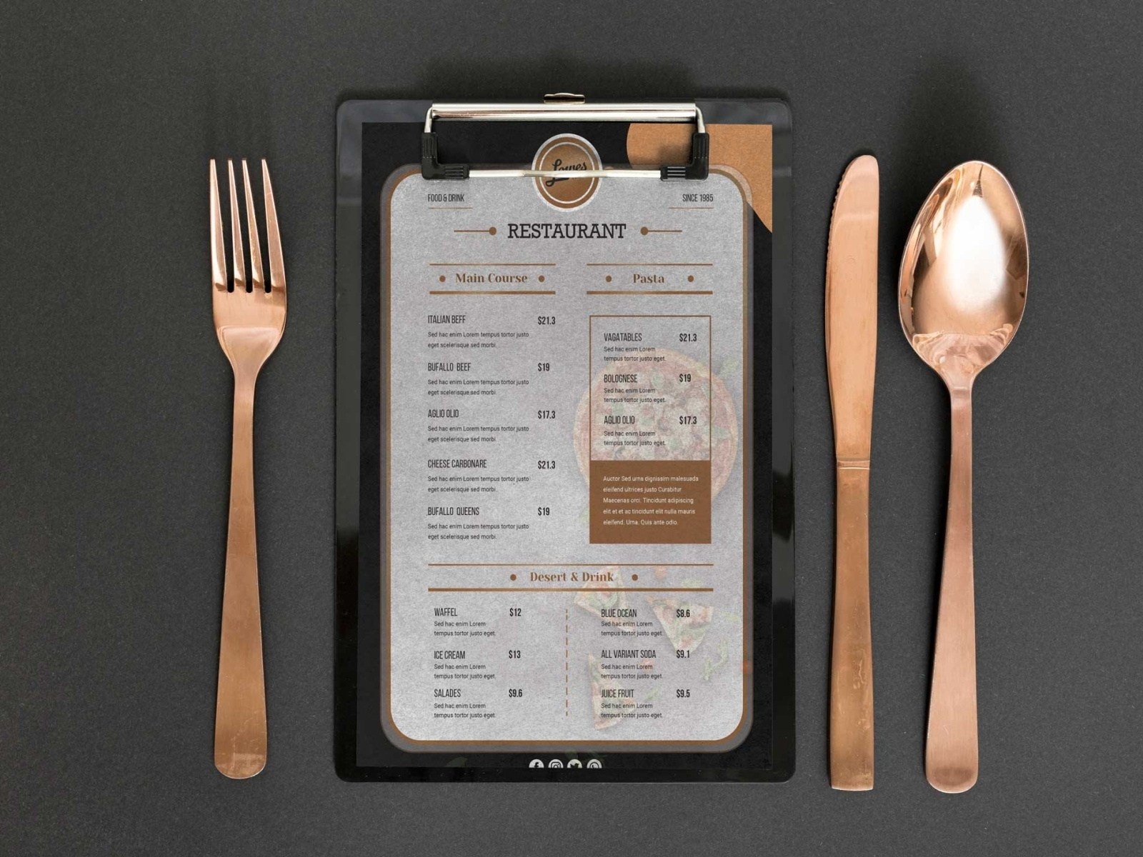 Cool Cafe Short Menu Design Template by Princy Mary on Dribbble