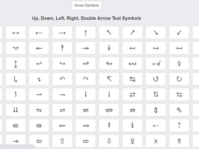Arrow symbols by Copy and paste symbols on Dribbble