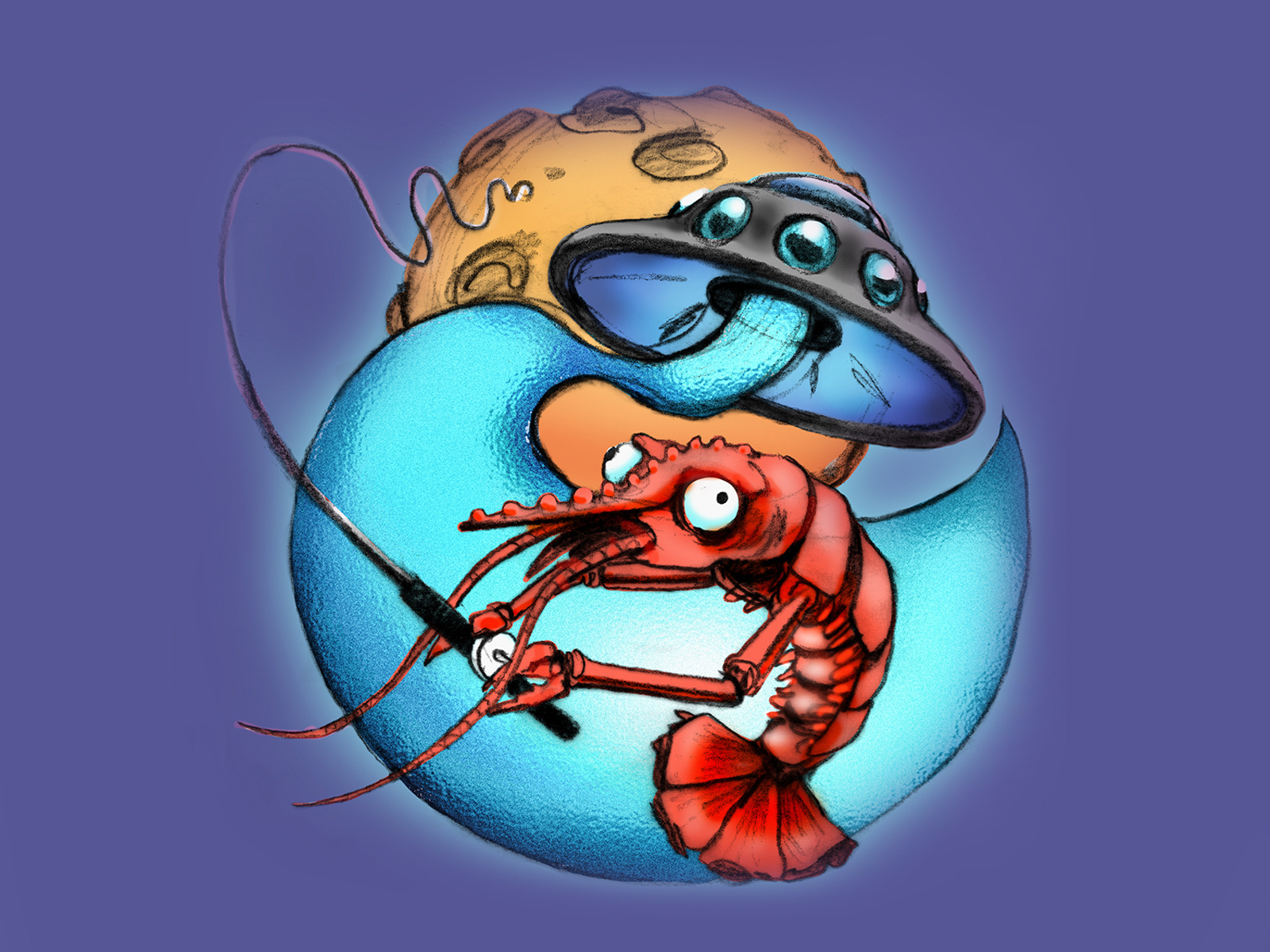 Space Prawn Mascot Rough Sketches by Hugo de Verteuil on Dribbble