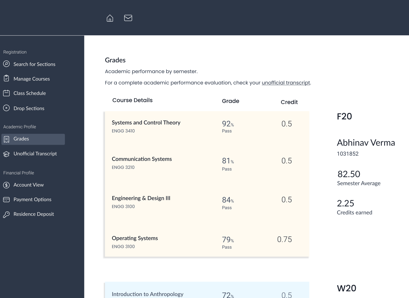 Grades Lookup By Abhinav Verma On Dribbble