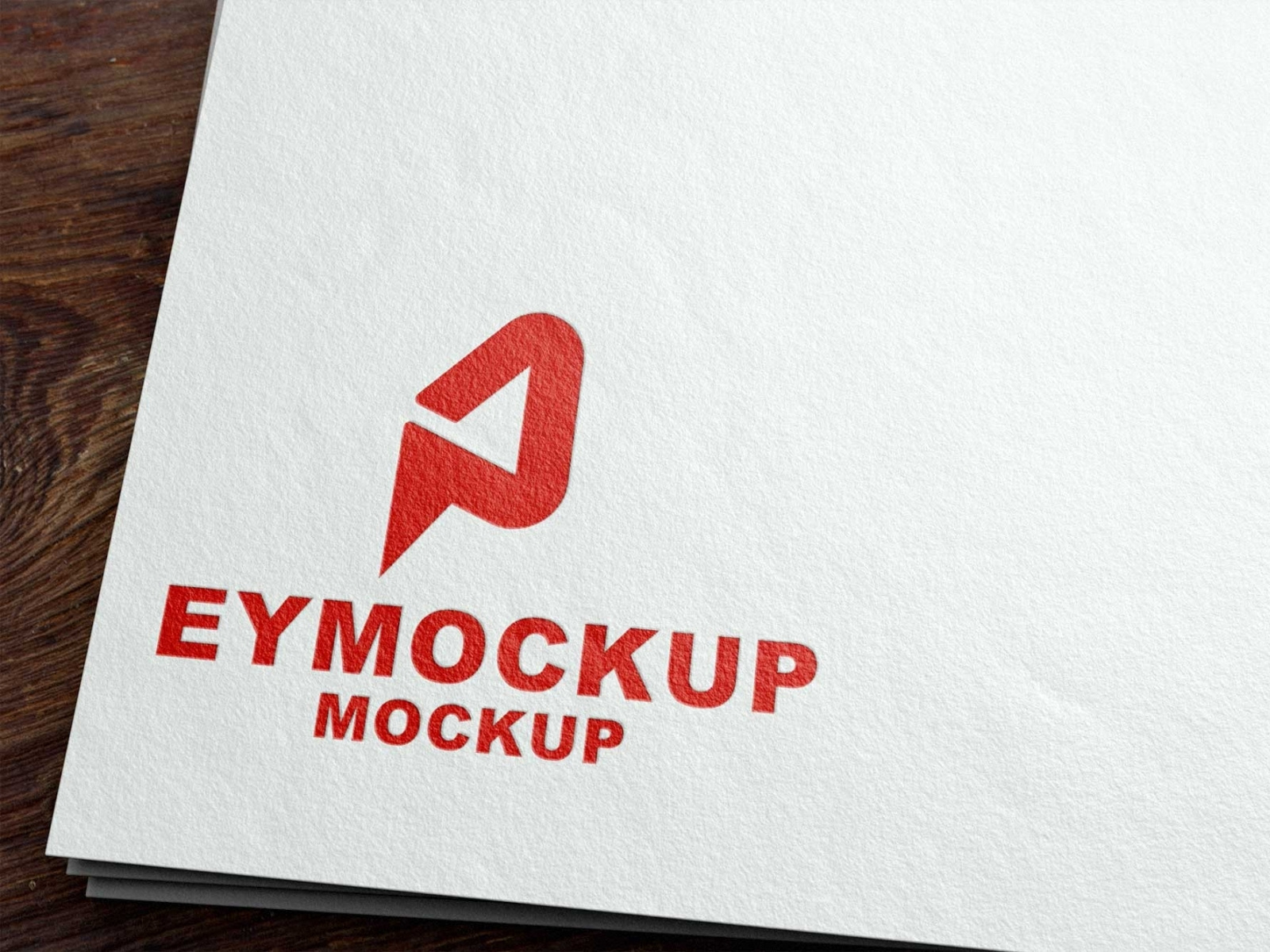 Red Paper Logo Mockup by Sneha on Dribbble