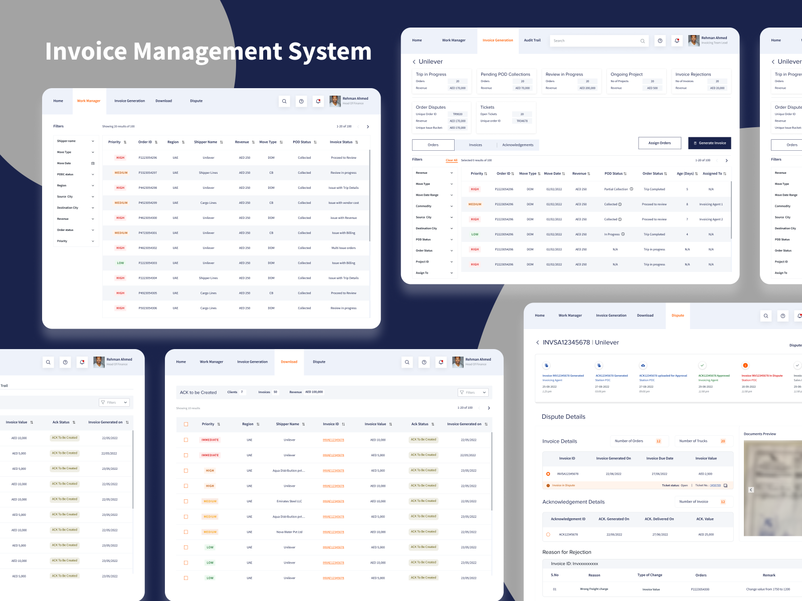 Invoice Management System by Deepak on Dribbble