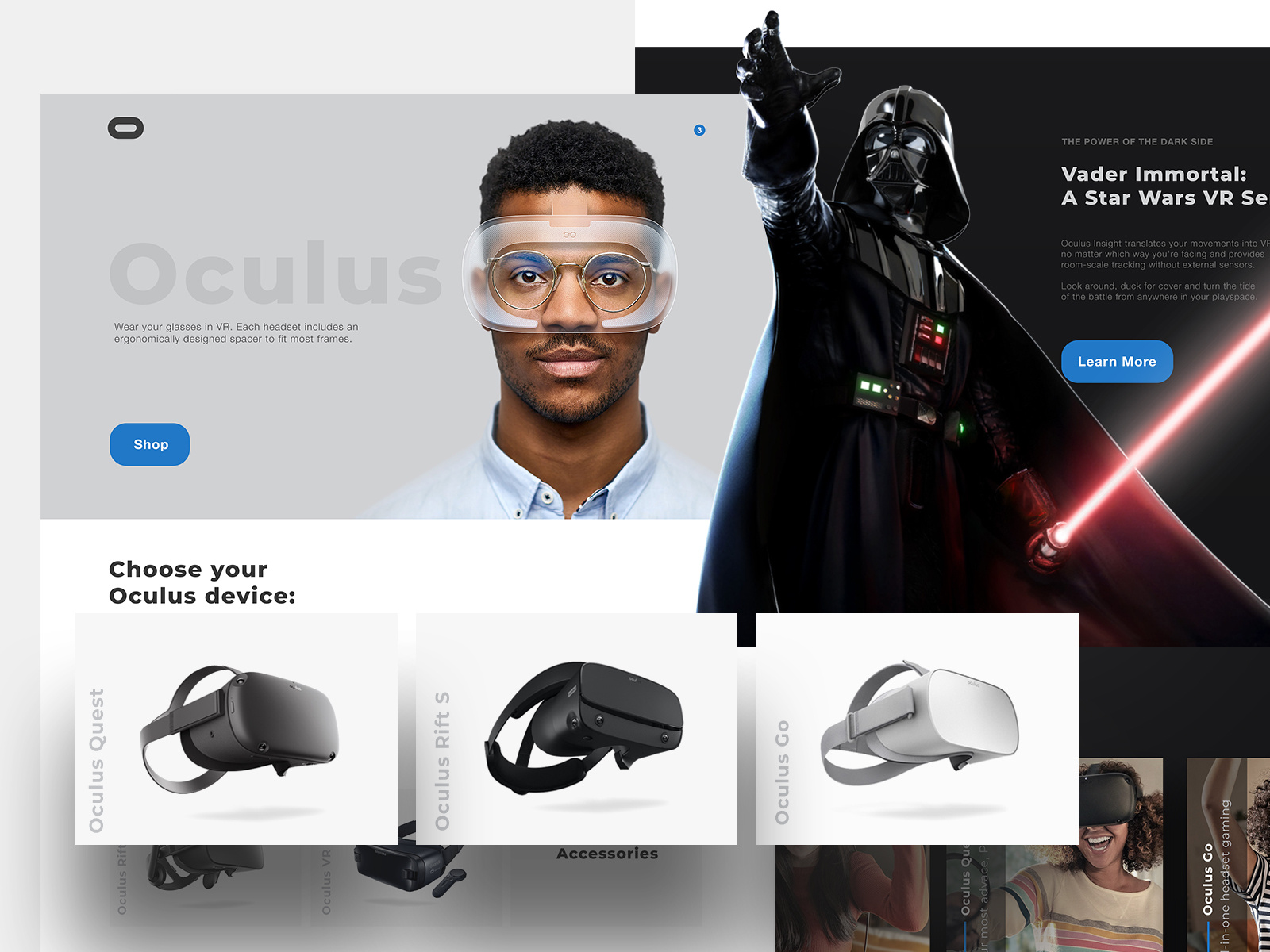 Oculus Website Concept by ArmKum on Dribbble