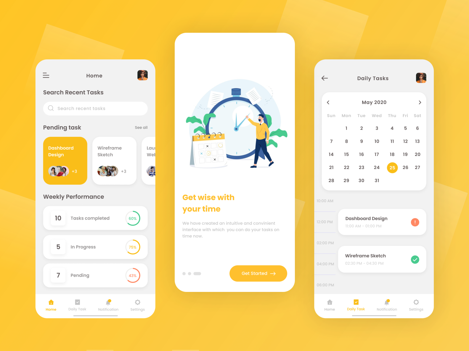 Task Manager by Asmitaa on Dribbble