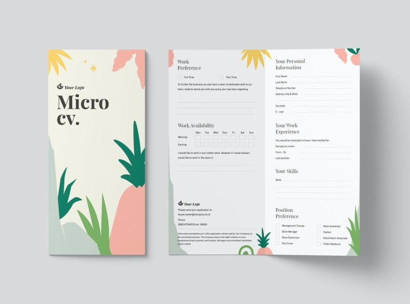 Micro CV/Resume Template by Design My CV on Dribbble
