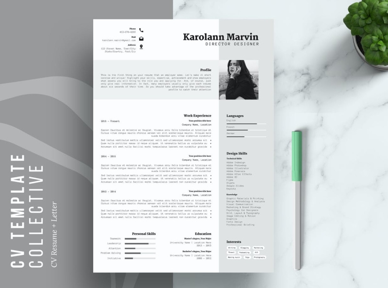 CV Template by Design My CV on Dribbble