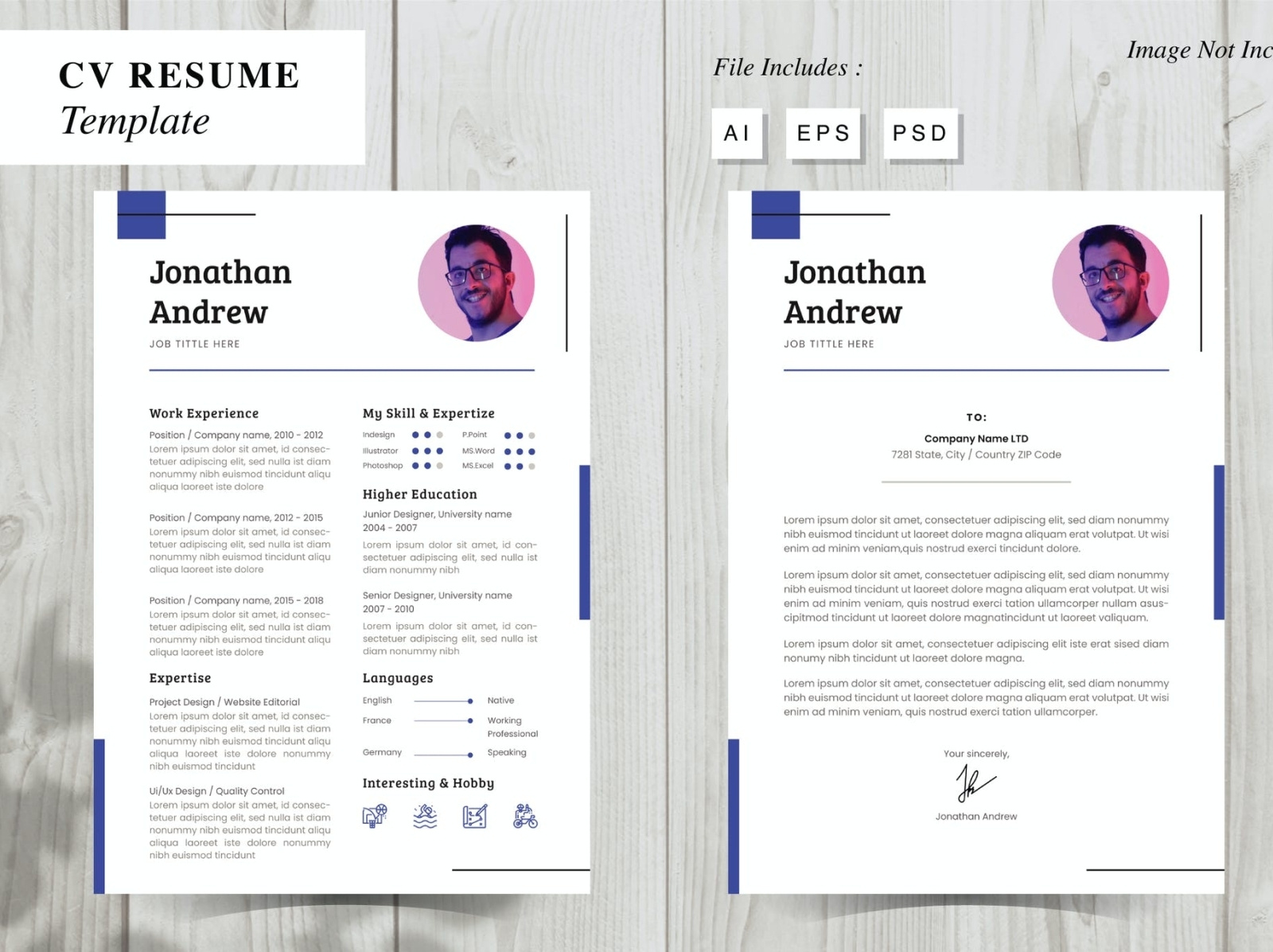 Jonathan Andrew - CV Resume Template by Resume CV on Dribbble