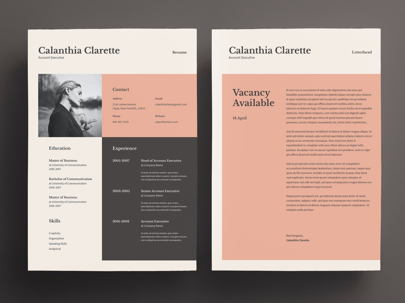 Resume Template by Design My CV on Dribbble