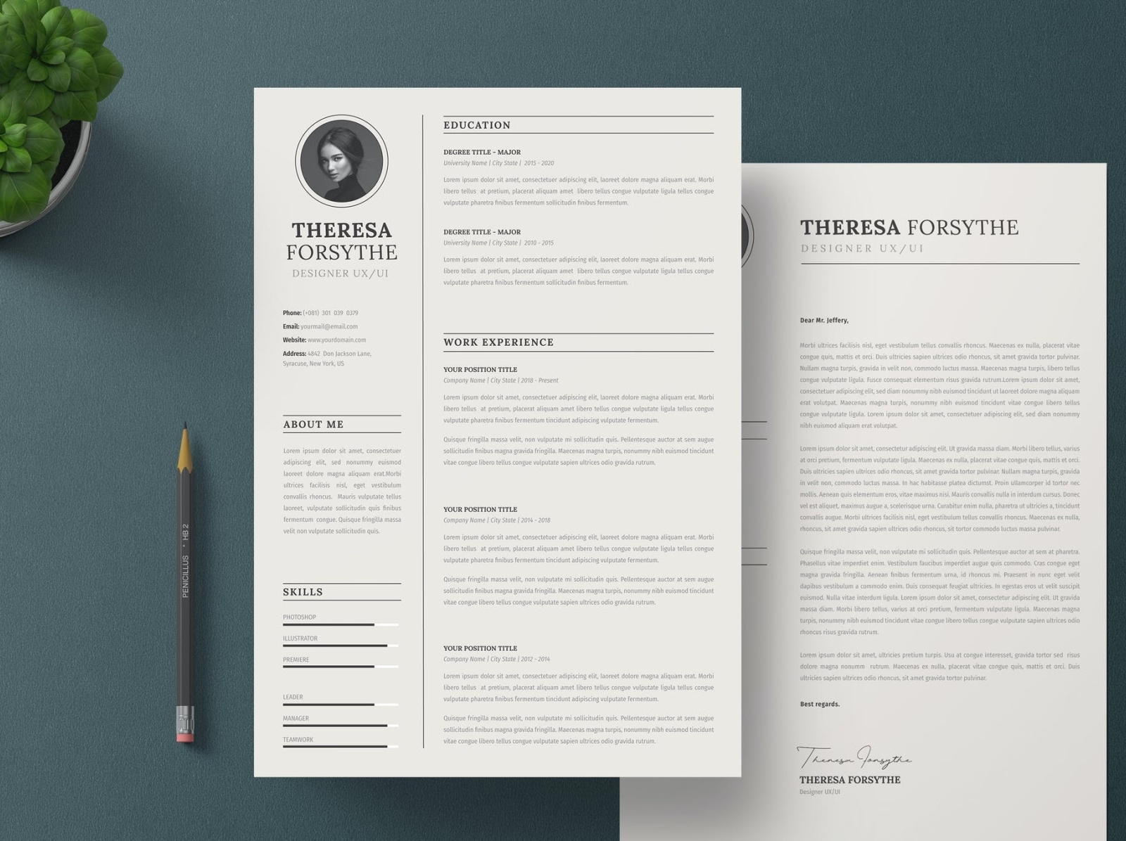 Professional Resume CV & Cover Letter by Design My CV on Dribbble