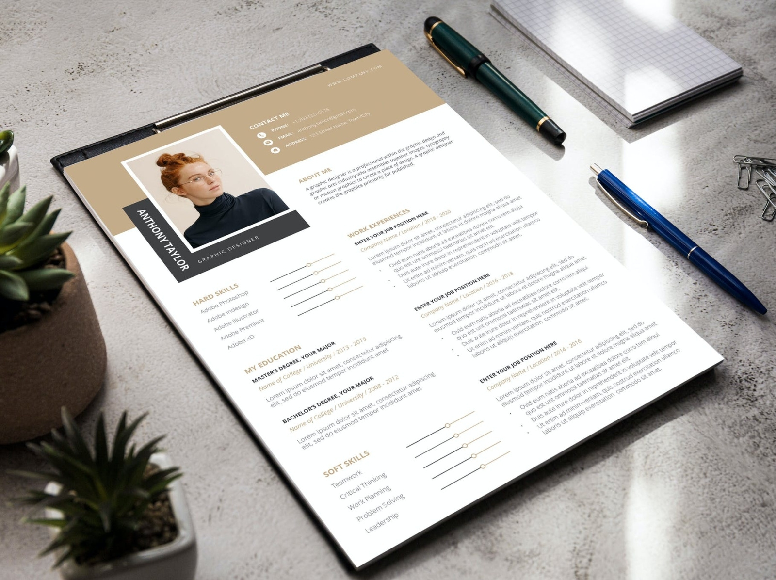 CV Template - Word - InDesign by Pro Resume on Dribbble