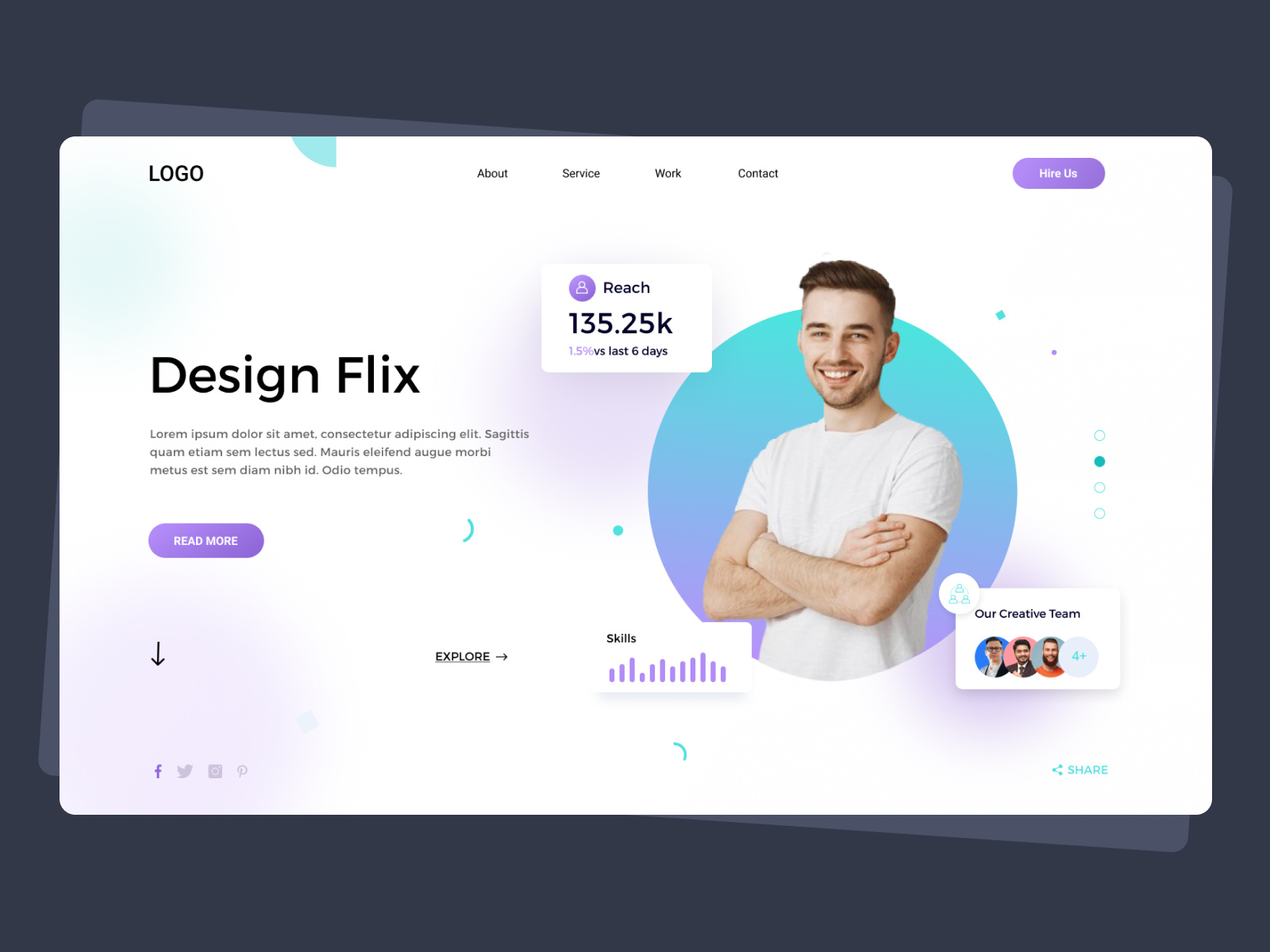 Digital Agency - Website Header by webflix on Dribbble