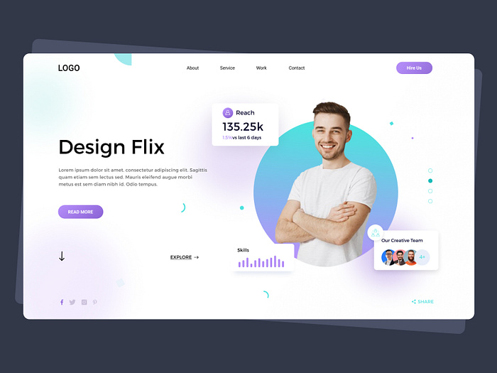 Digital Agency - Website Header by webflix on Dribbble