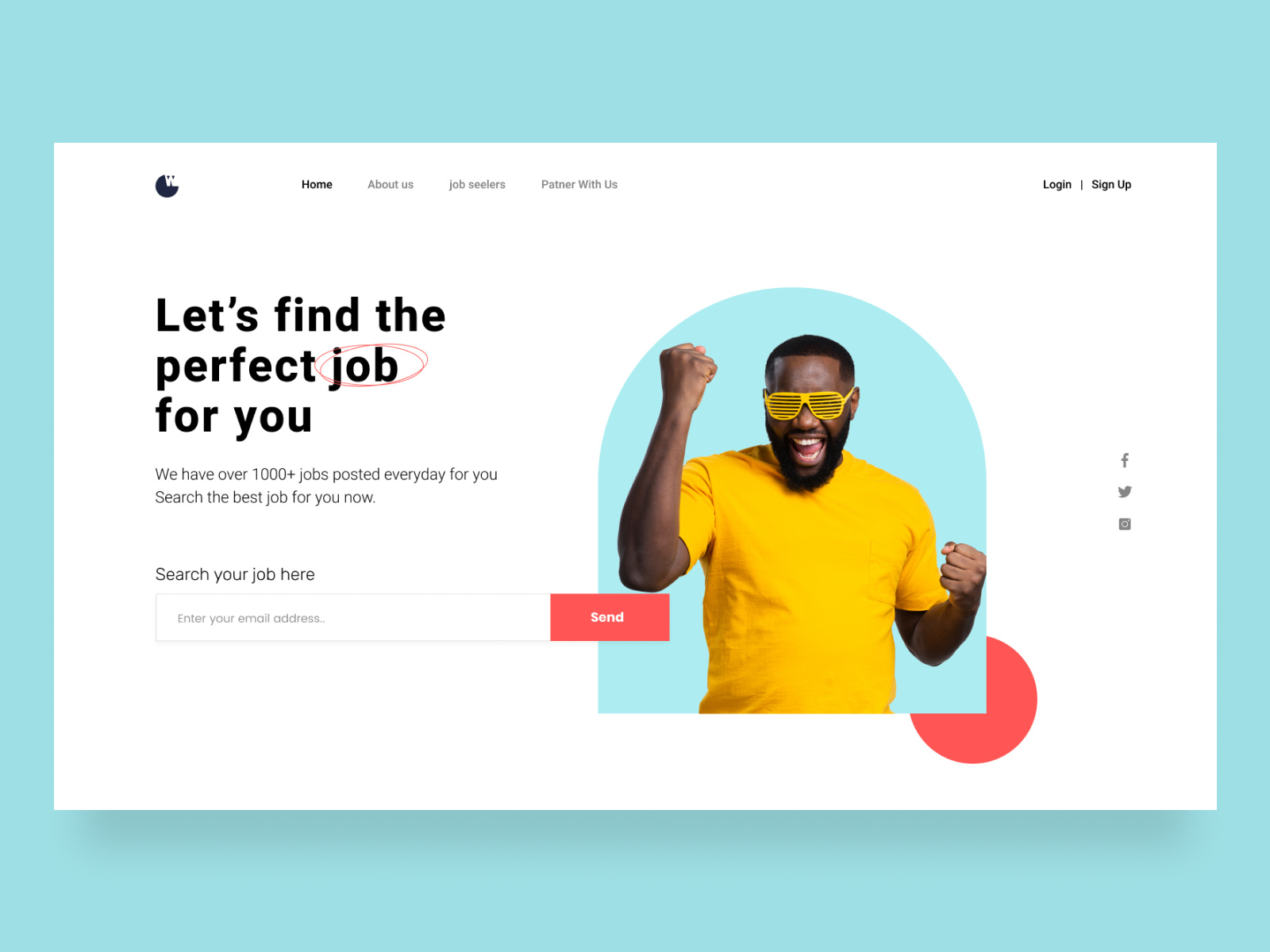 Job Search Website Header 2021 by webflix on Dribbble