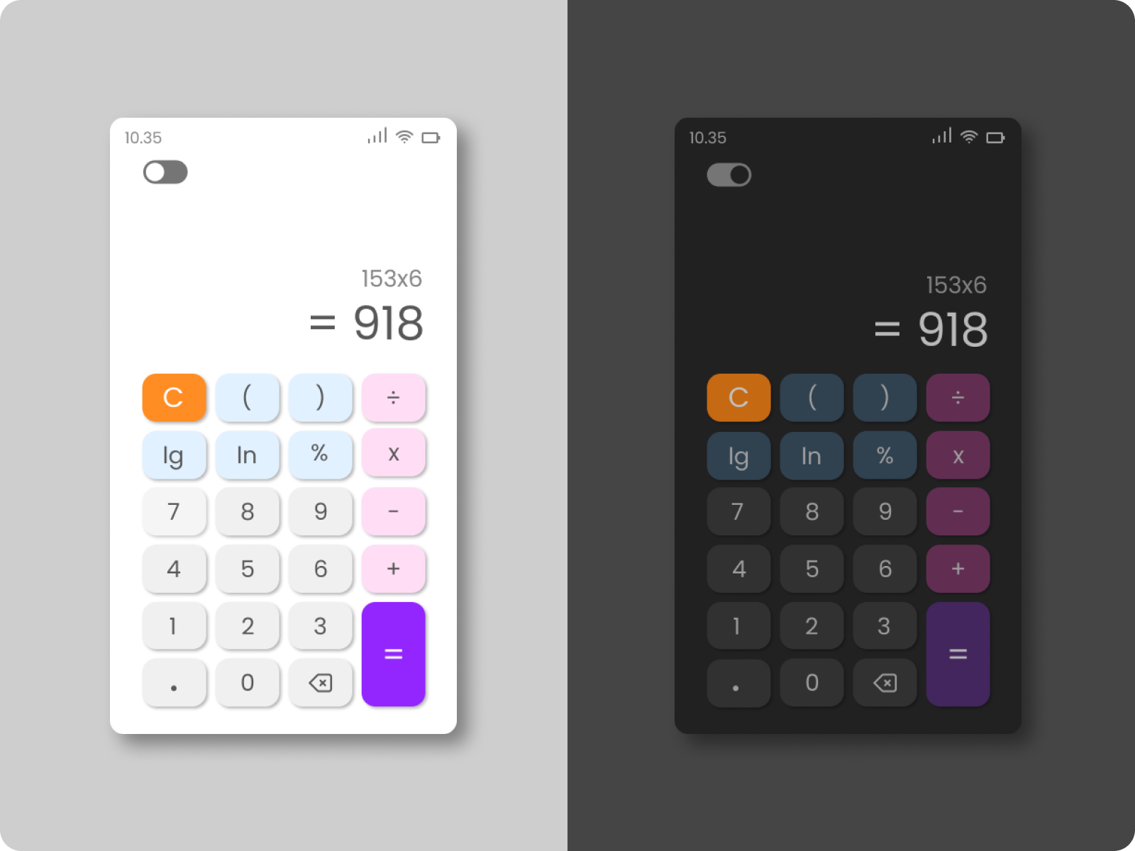 calculator by Ronald Raihan Andalas on Dribbble