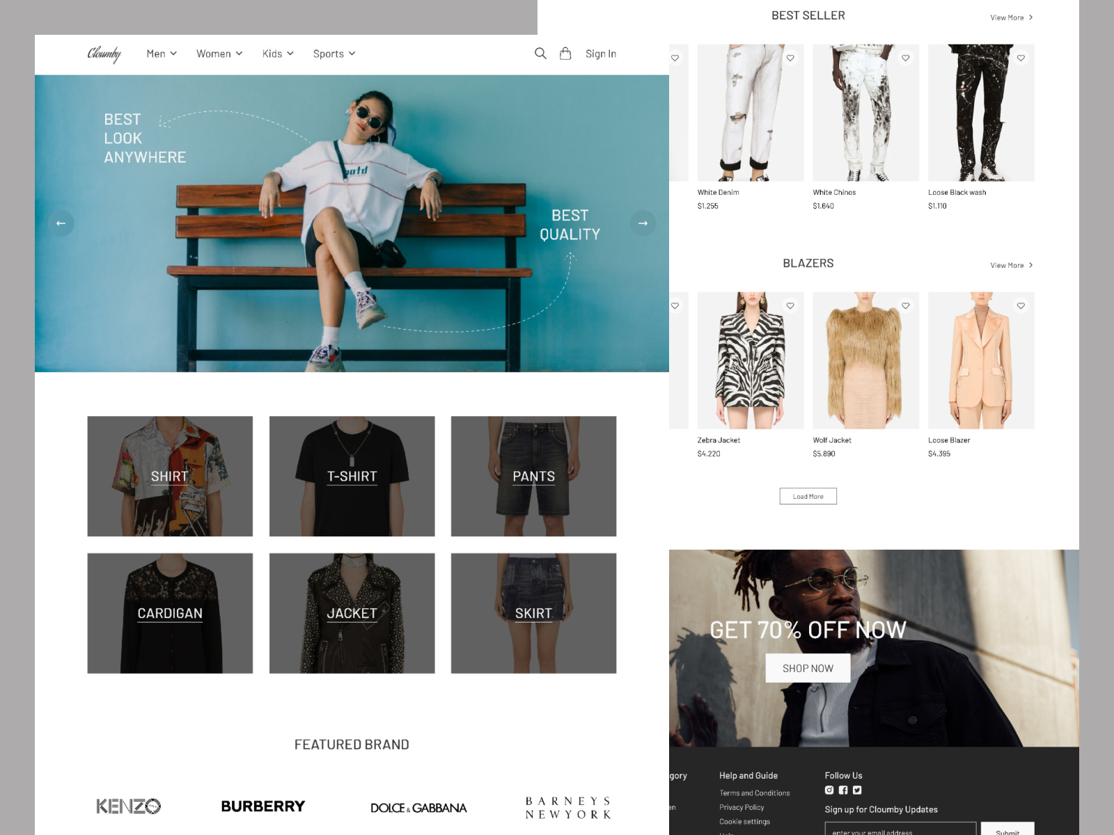 Fashion Online Shop Website by Ronald Raihan Andalas on Dribbble