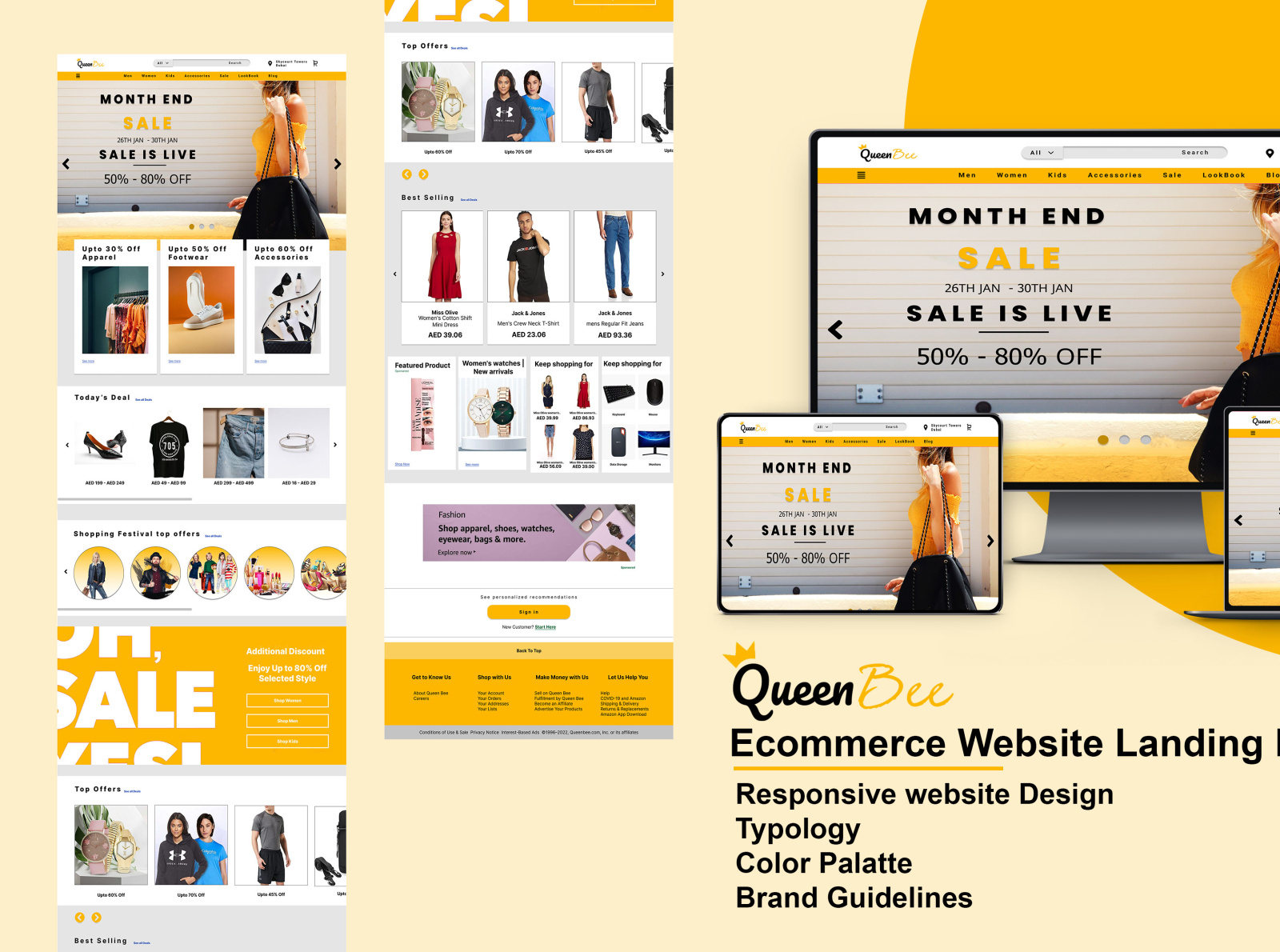Ecommerce landing Page by amy das on Dribbble