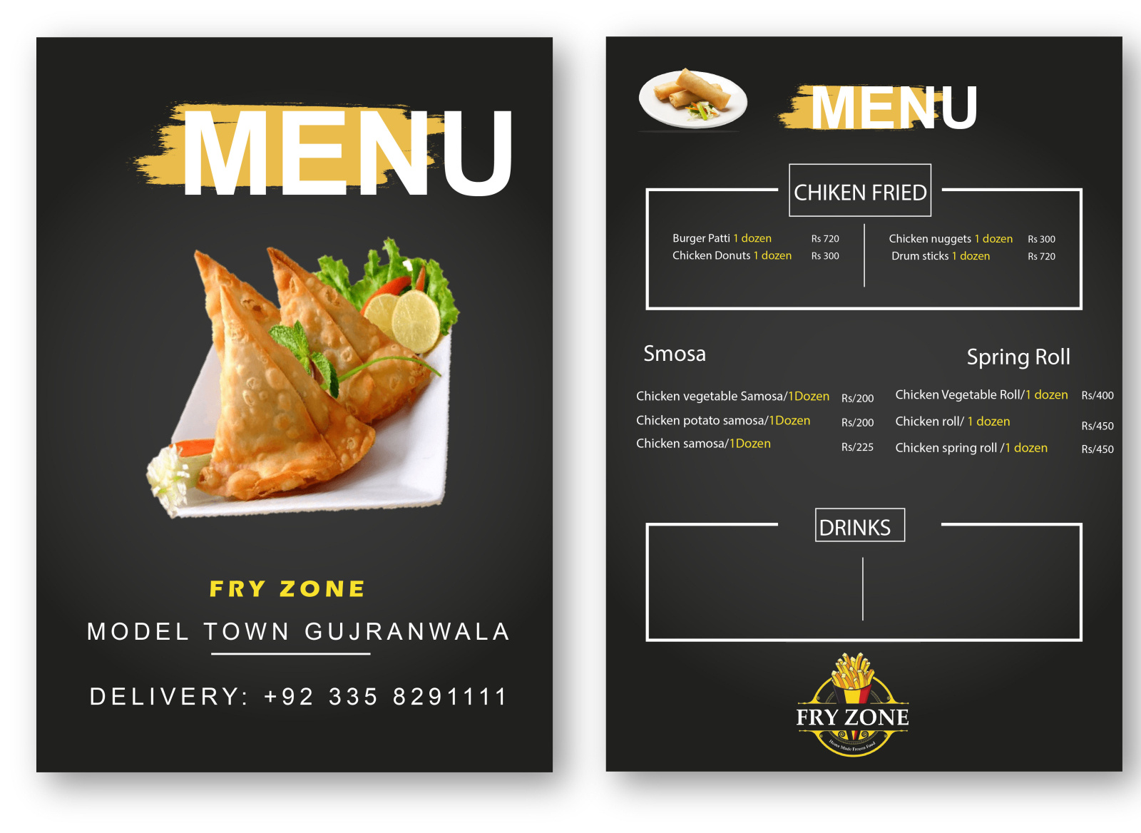 Fry Zone Menu by Muhammad Saqib on Dribbble