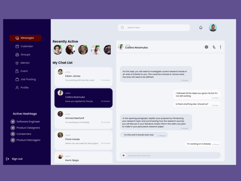 AL Social Platform by Nnamuka Ifeanyichukwu Collins on Dribbble