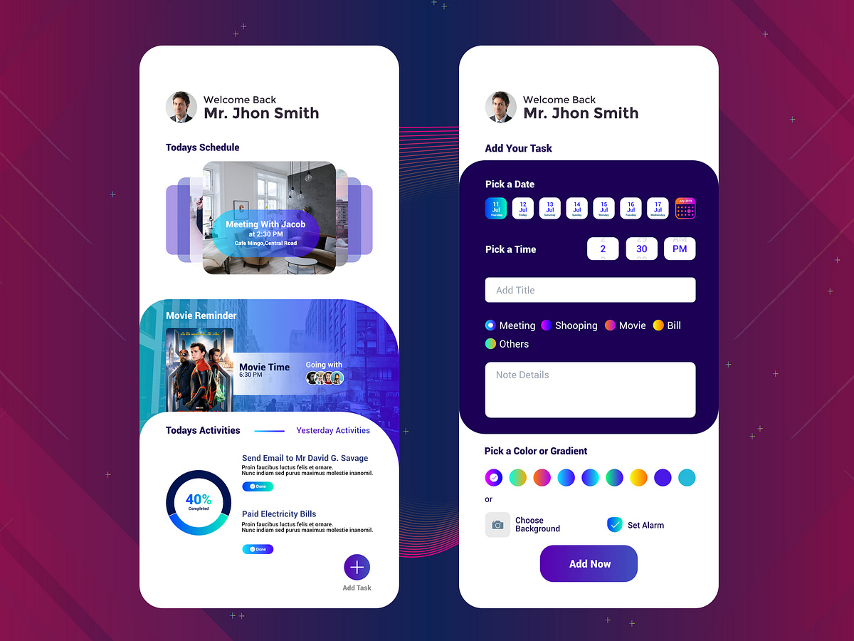 Daily Task Manager App by Imran Rahman on Dribbble