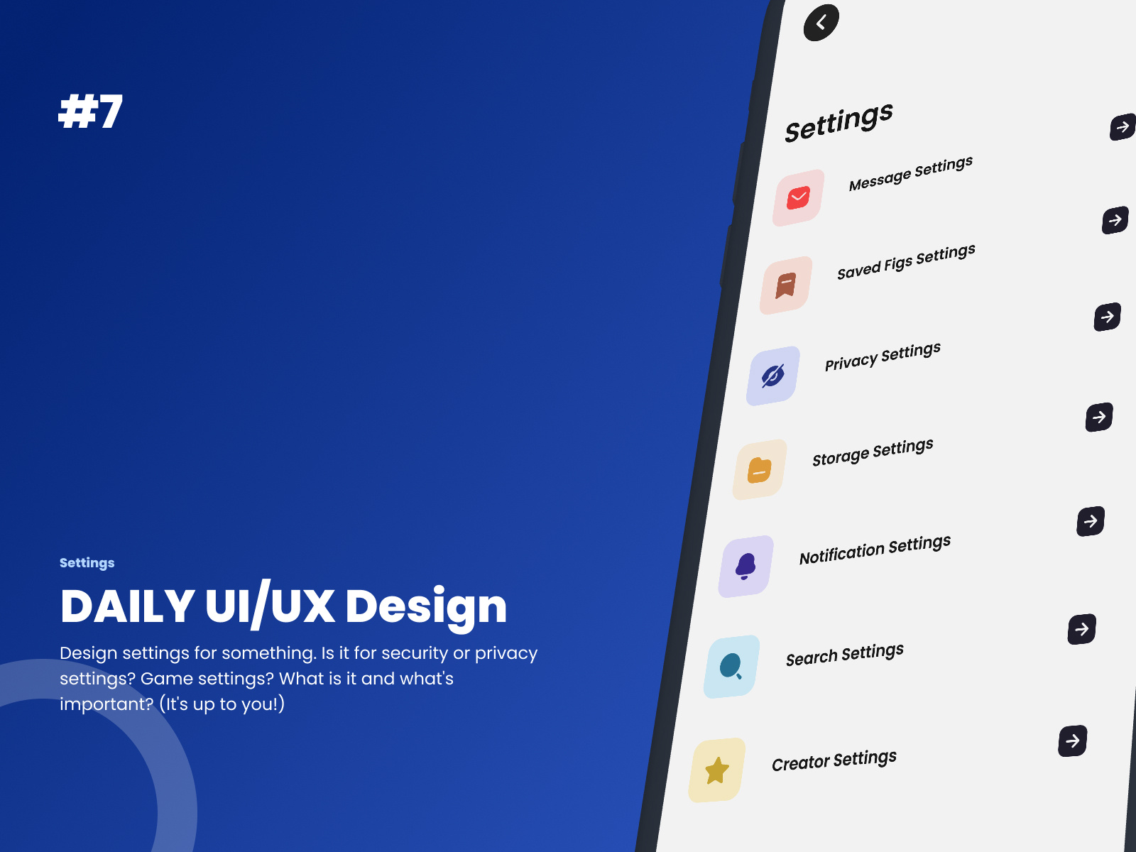 Daily UI | 7 - Settings by Gani Sigit on Dribbble