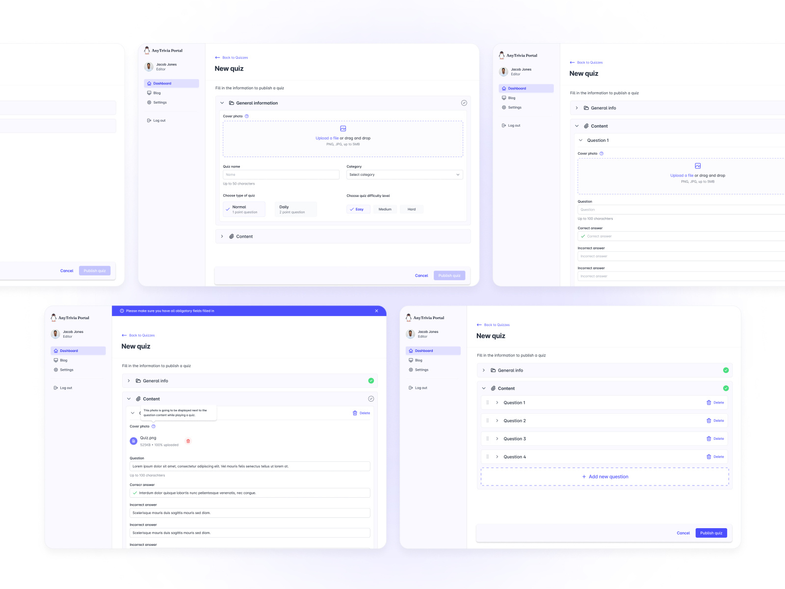Back-end portal (CMS solution) by Daria Dizhevska on Dribbble