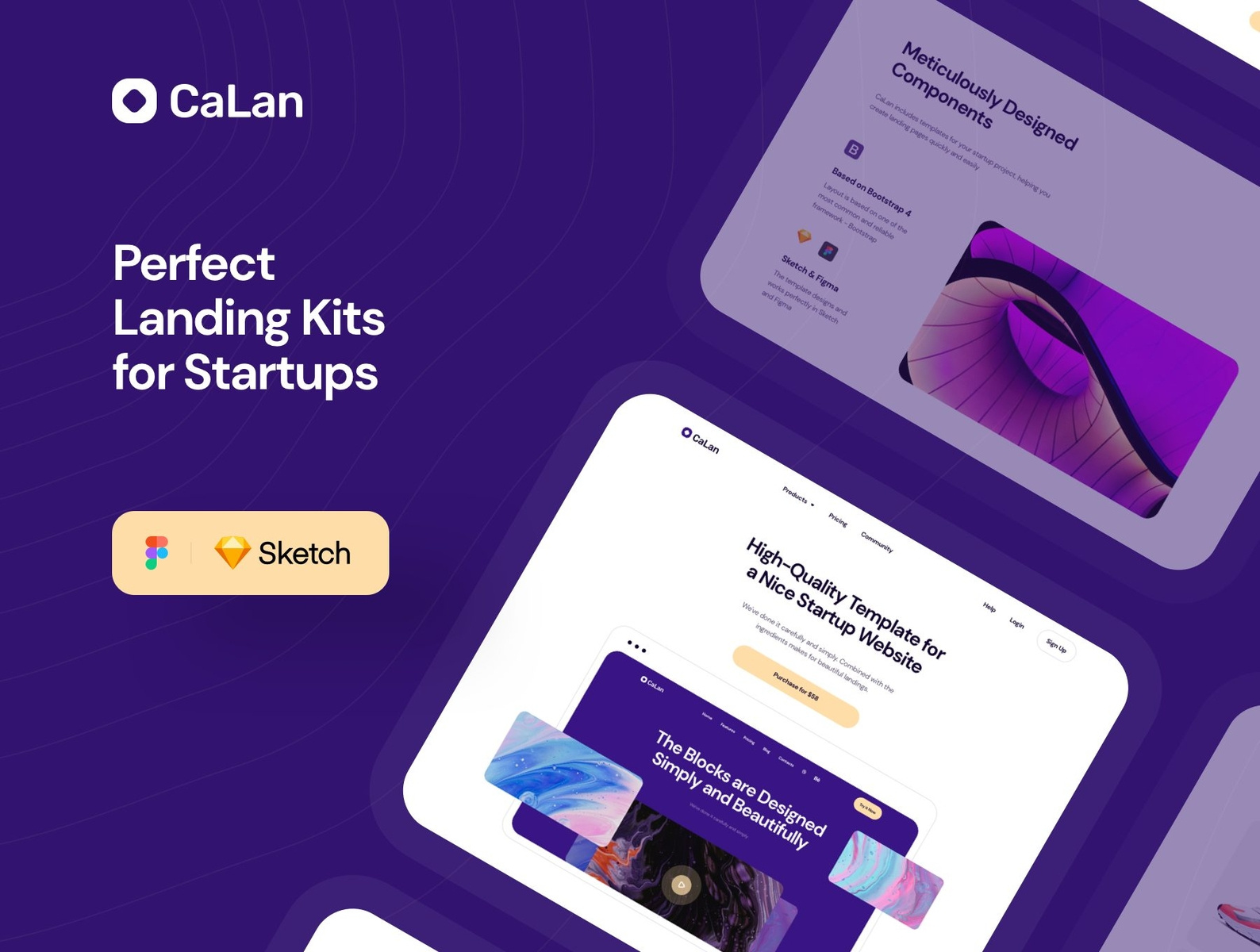 CaLan Landing Kits by UIUXlab.in on Dribbble