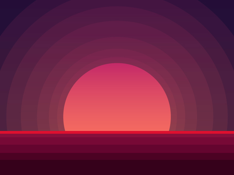 sunset by David Tucker on Dribbble