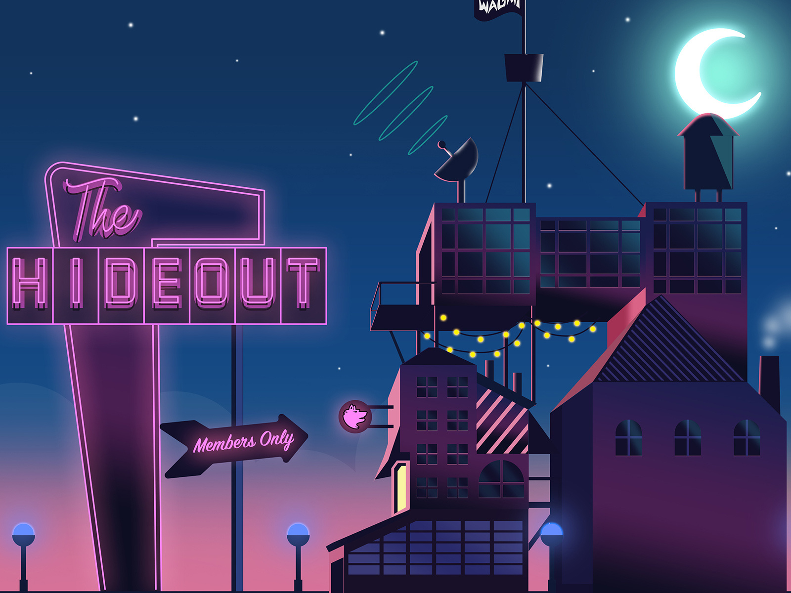 Hideout Illustration by Neil on Dribbble