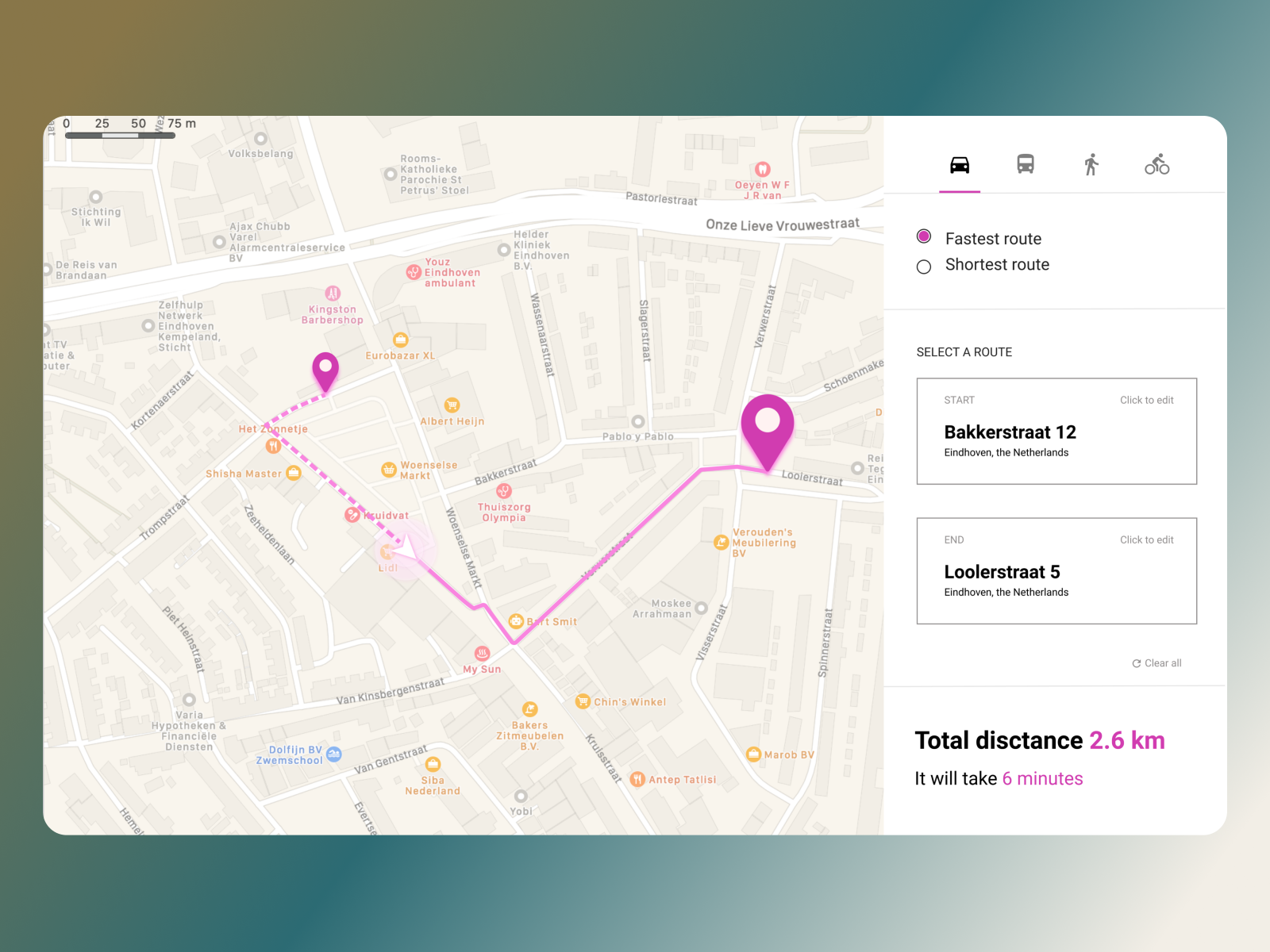 Location tracker - Daily UI by Marton Bene on Dribbble