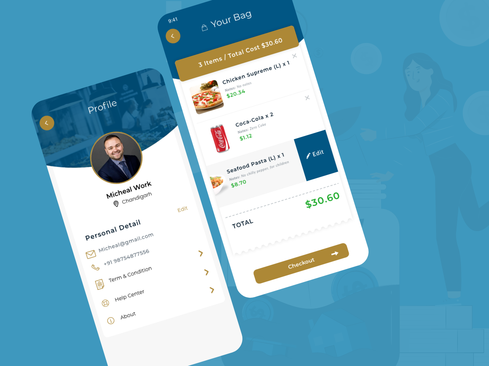 Profile App Screens by Segwitz on Dribbble