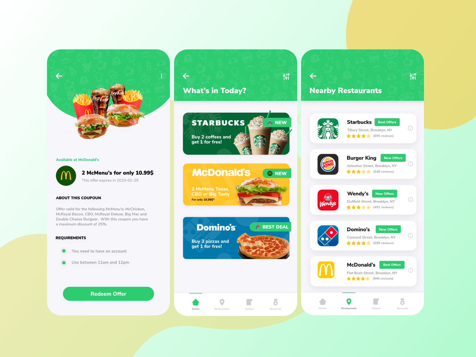 Food Order Screens by Segwitz on Dribbble
