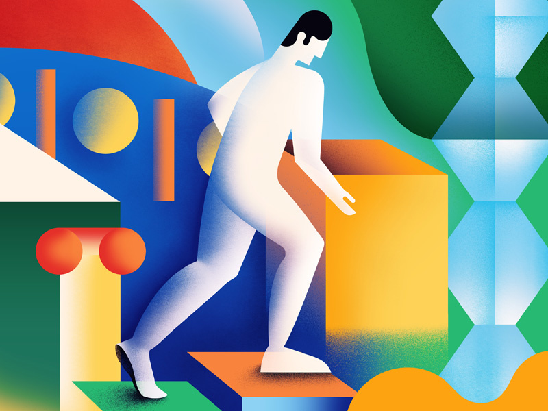 One step at a time by Evelin Bundur on Dribbble