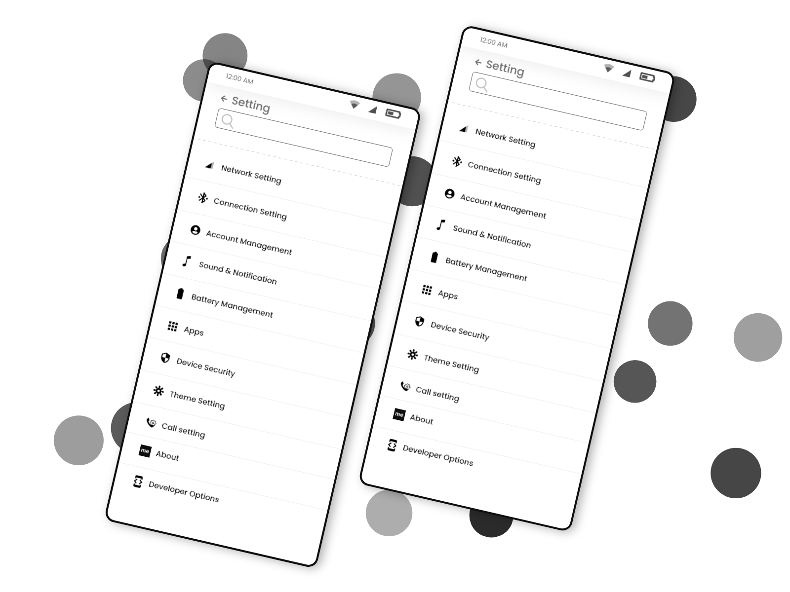 setting page mobile ui by Aakarshit Joshi on Dribbble