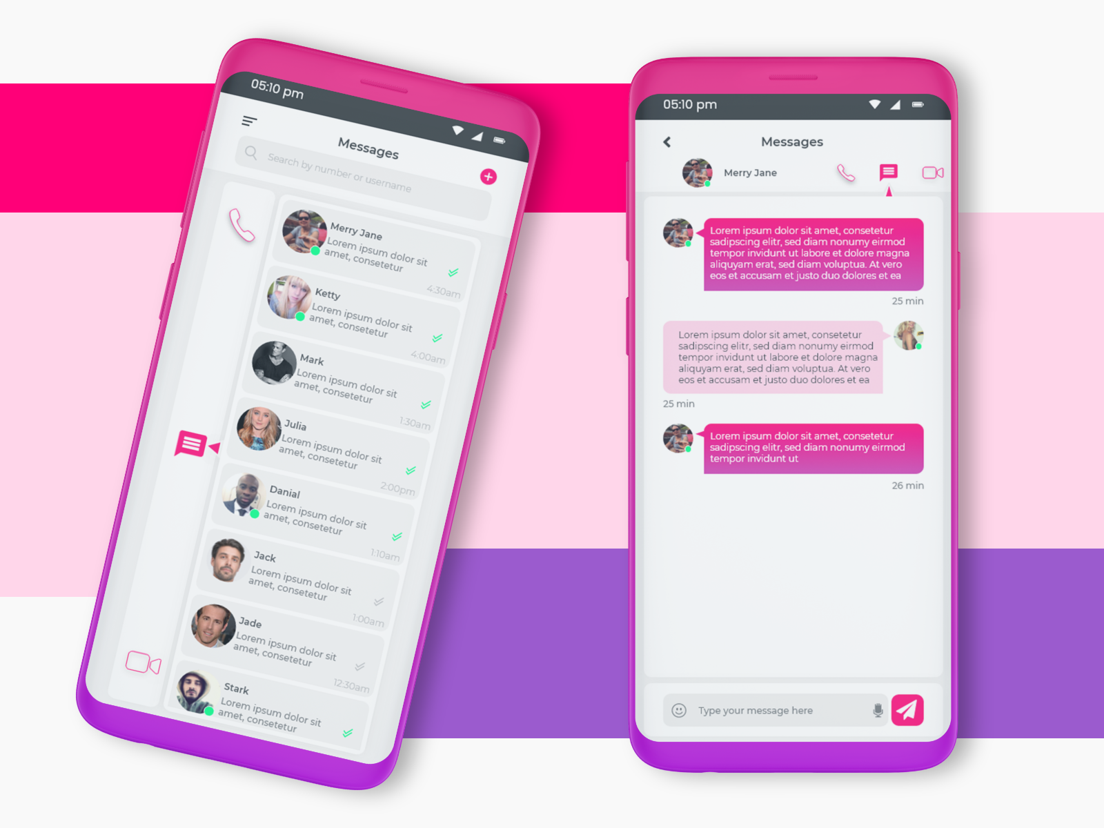 Mobile Messaging app by Aakarshit Joshi on Dribbble