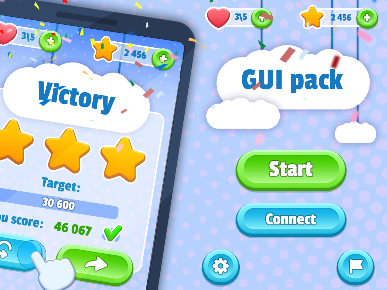 Sky GUI pack by Inna Kovalchuk on Dribbble