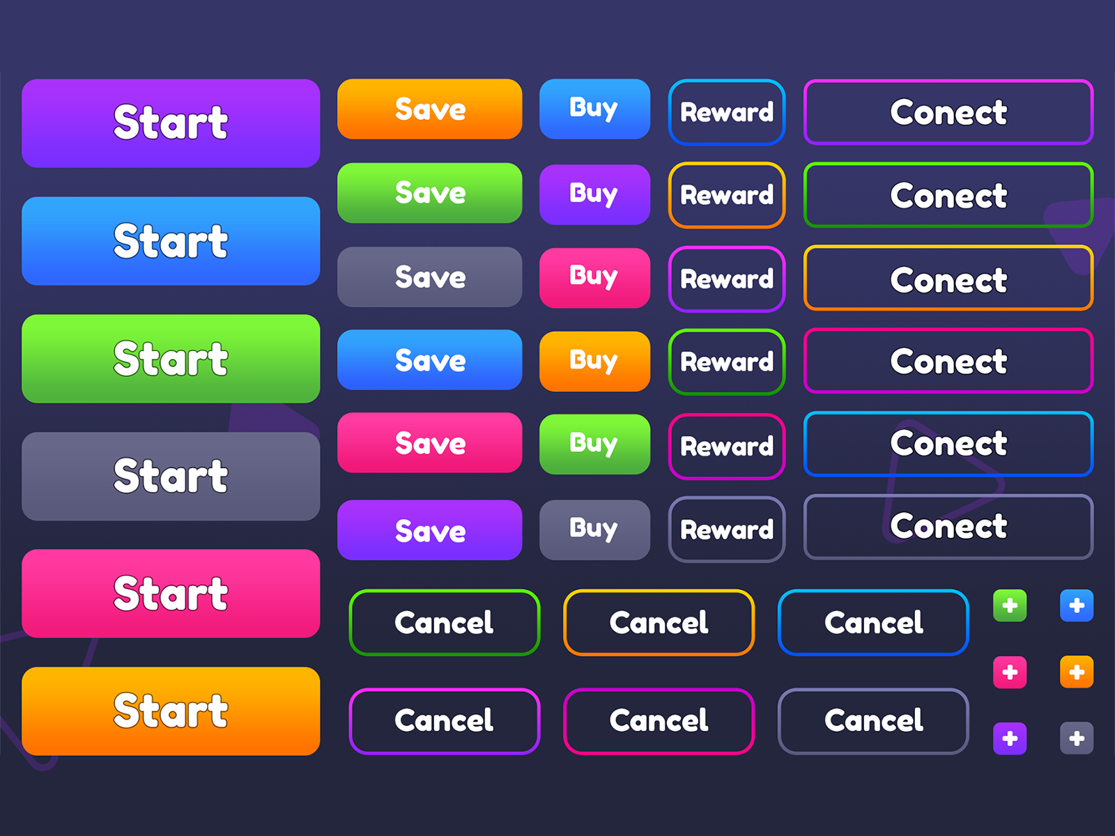 Flat Game GUI Pack by Inna Kovalchuk on Dribbble