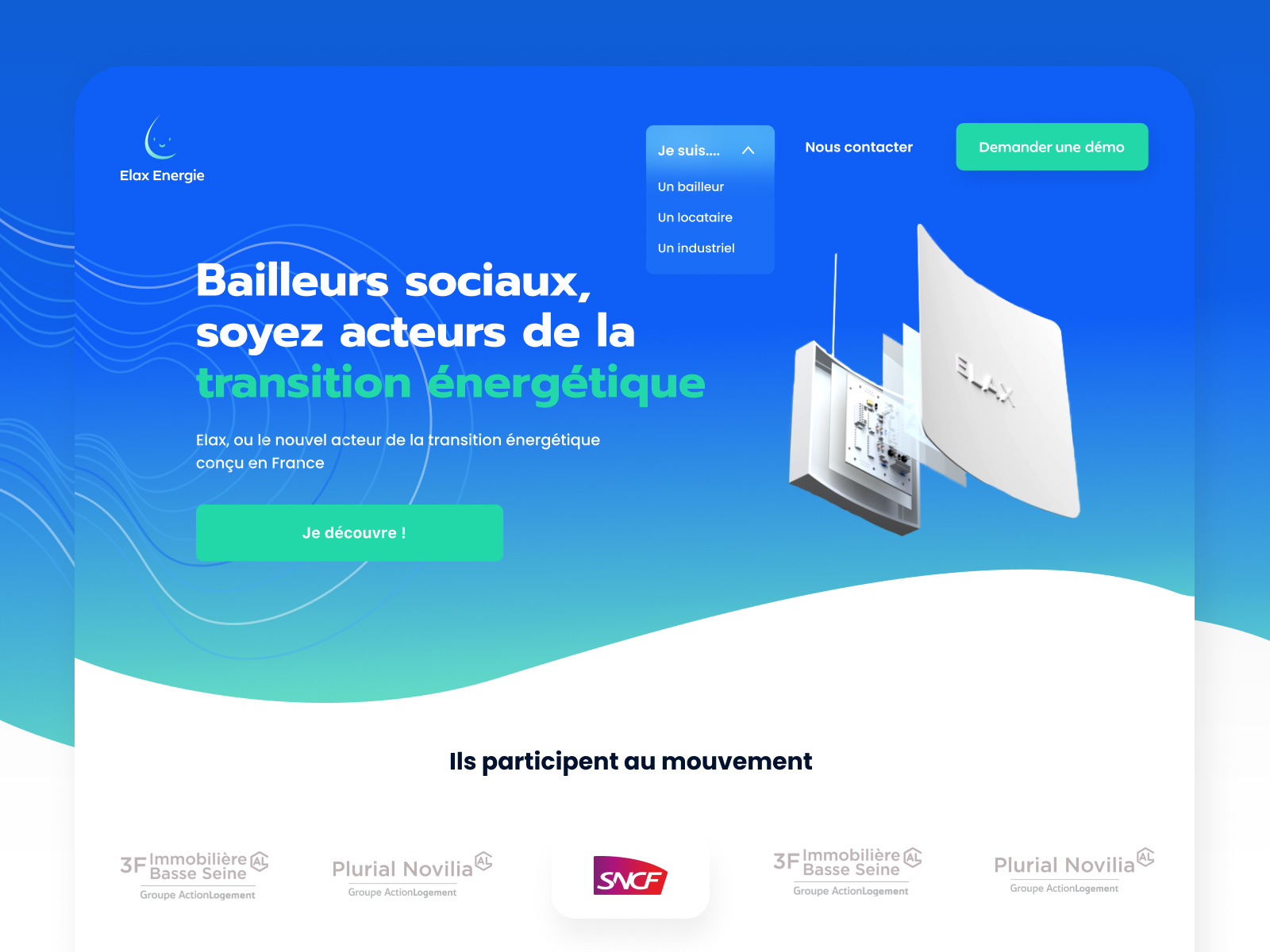 Elax Energie, a social initiative by JulieKnecht on Dribbble